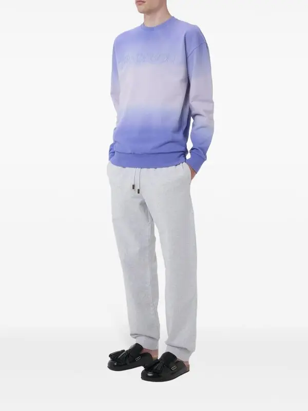JW Anderson Logo-embroidered Gradient Sweatshirt - Purple