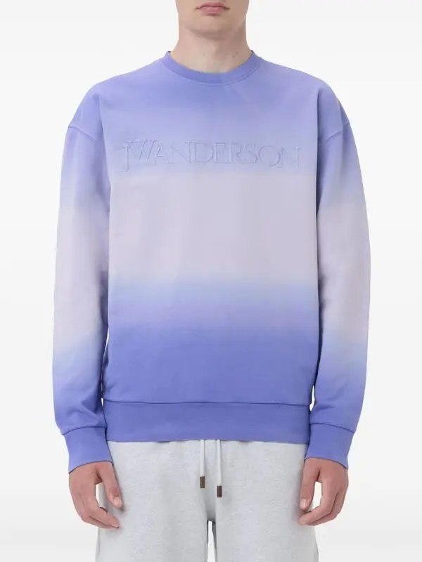 JW Anderson Logo-embroidered Gradient Sweatshirt - Purple