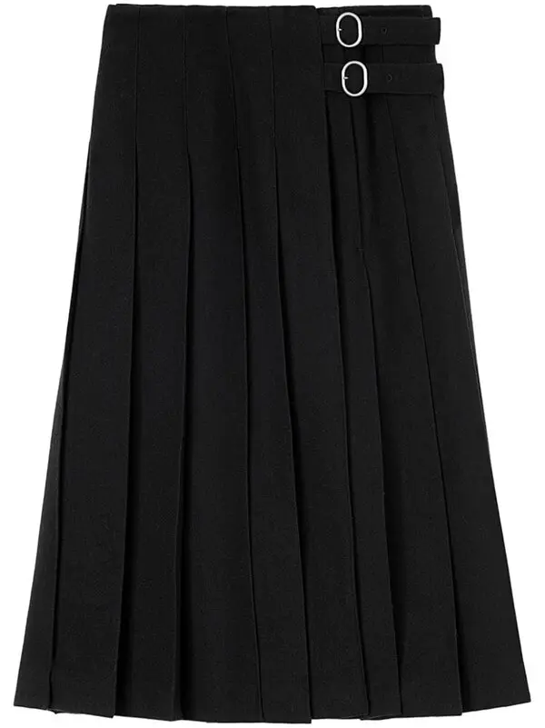 JIL SANDER High-waist Pleated Midi Skirt