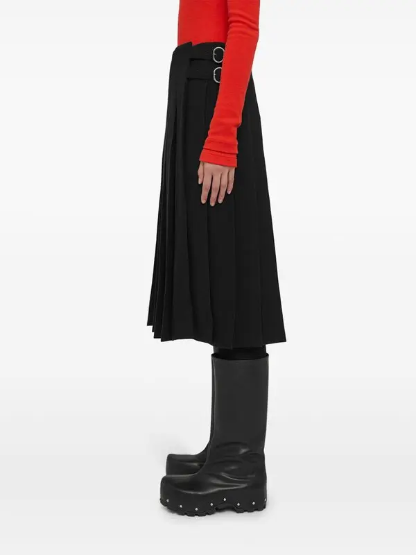 JIL SANDER High-waist Pleated Midi Skirt