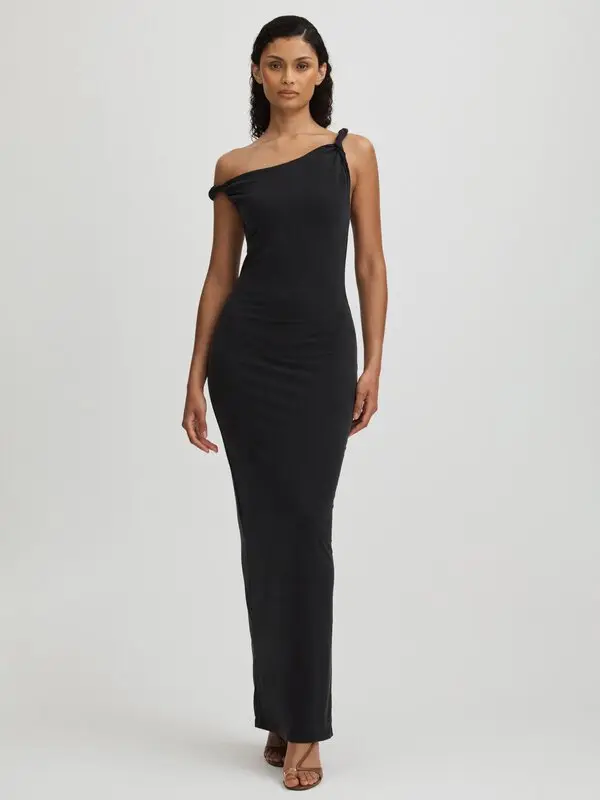Good American Twisted Strap Jersey Maxi Dress