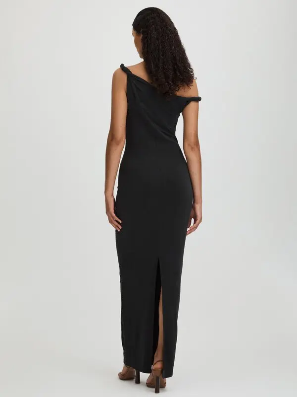 Good American Twisted Strap Jersey Maxi Dress