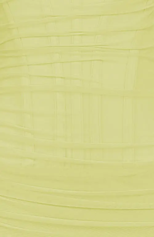 House Of Cb Nalini Mesh & Lace Corset Gown - Limeade