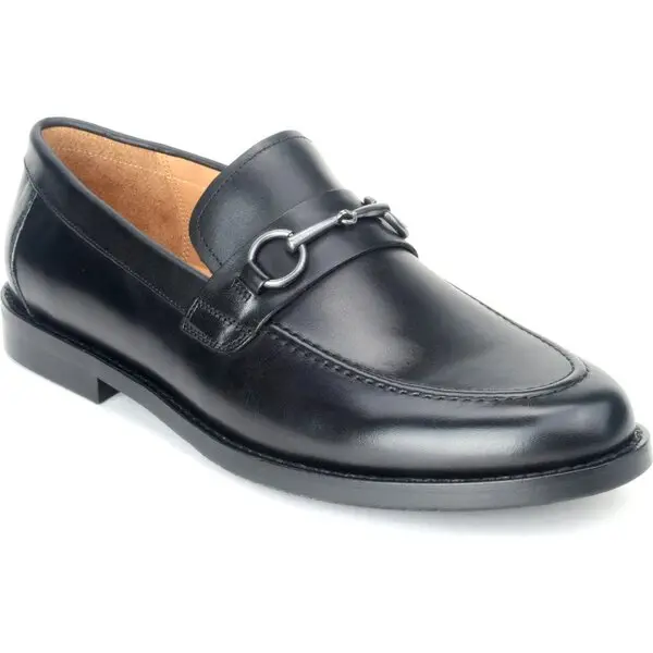 WARFIELD & GRAND Darren Apron Toe Bit Loafer - Black