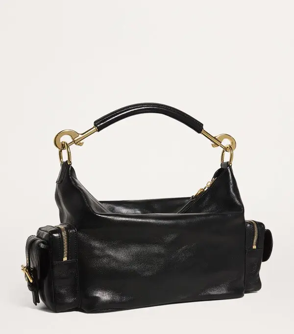 Chloé Large Leather Camera Shoulder Bag - Black