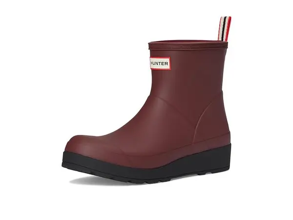 Hunter Play Shorts Ankle Boots - Red