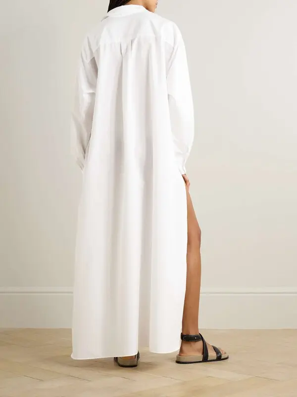 knee length dresses for ladies Maxi Shirt Dress