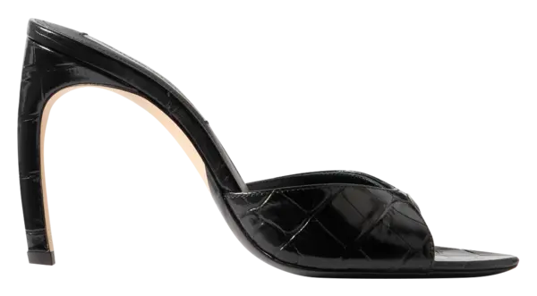 Victoria Beckham Croc-effect Leather Sandals