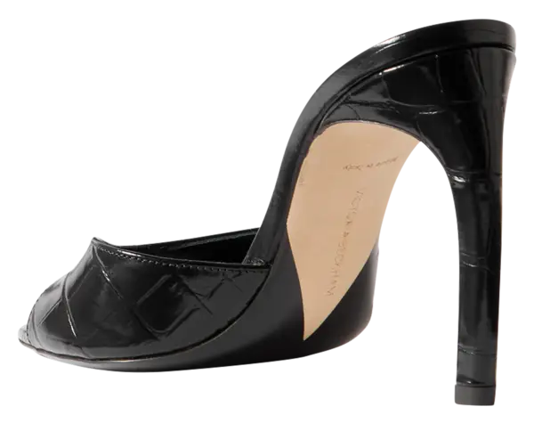 Victoria Beckham Croc-effect Leather Sandals