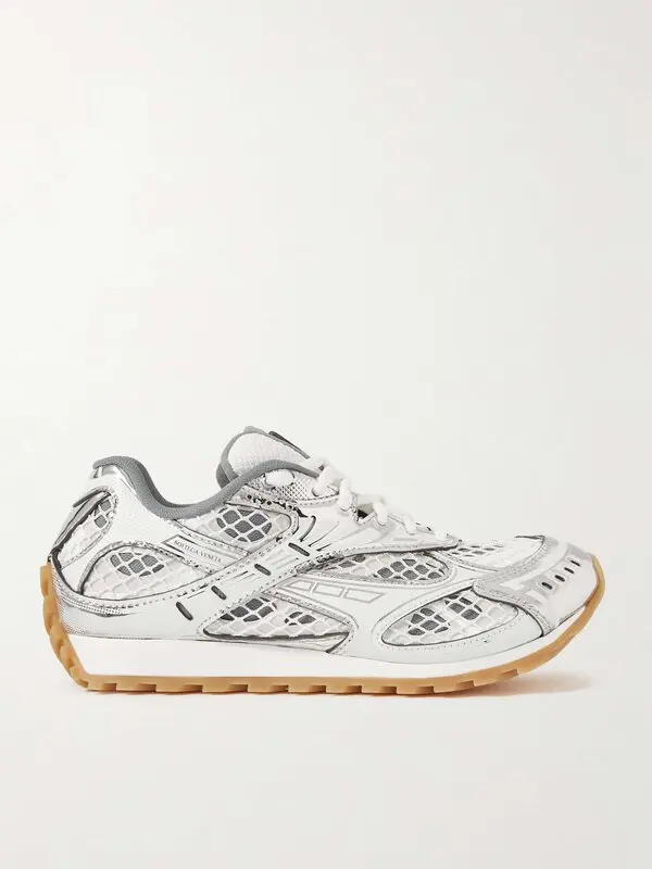 Bottega Veneta Orbit Metallic Sneakers - White