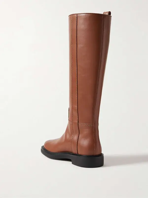 TOD'S Embellished Leather Knee Boots