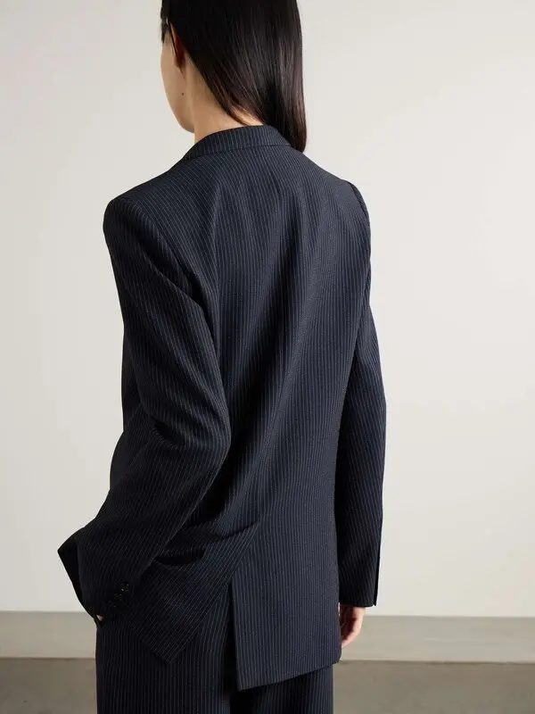 Isabel Marant Omelia Pinstriped Crepe Blazer