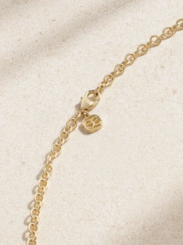 SYDNEY EVAN Icon Combo 14-karat Diamond And Enamel Necklace