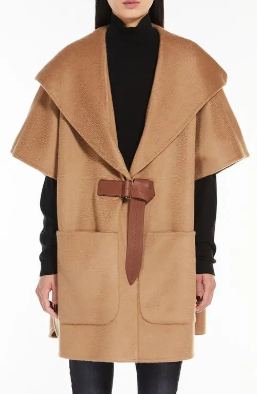 Max Mara Dorico Belted Cashmere Cape