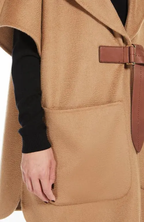 Max Mara Dorico Belted Cashmere Cape