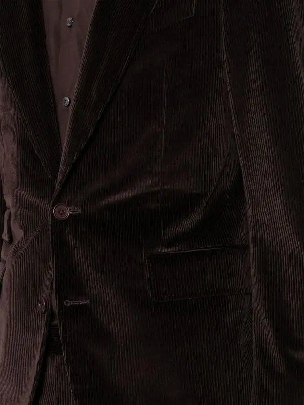 Canali Corduroy Single-breasted Suit - Red