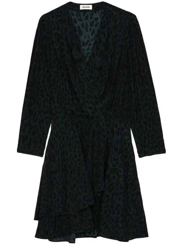 Zadig&Voltaire Rogers Leopard Print Dress - Green