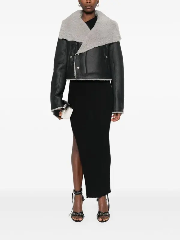 Rick Owens Leather Jacket In Black - 34% Off | Editorialist