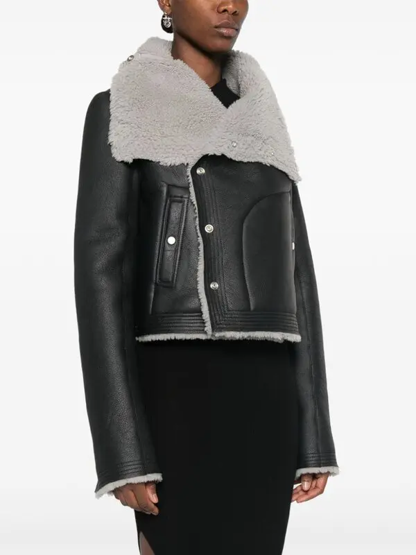 Rick Owens Leather Jacket In Black - 34% Off | Editorialist