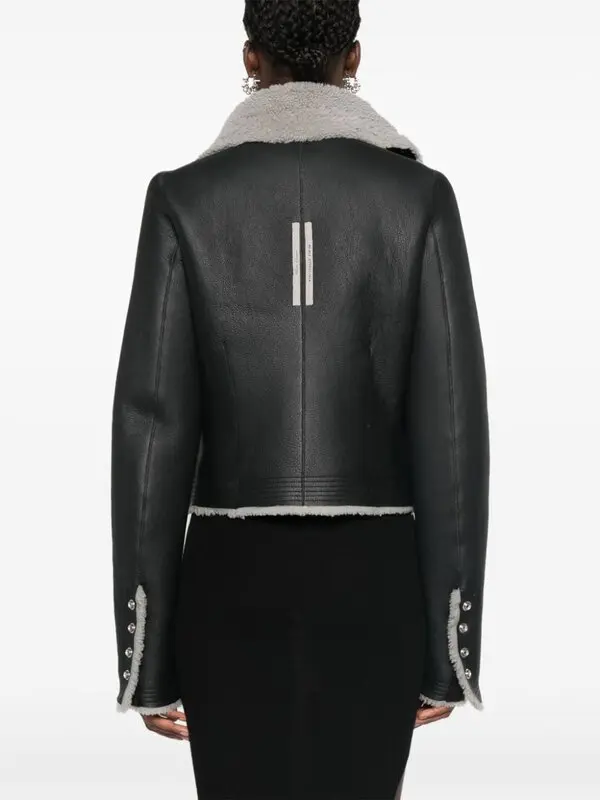 Rick Owens Leather Jacket In Black - 34% Off | Editorialist
