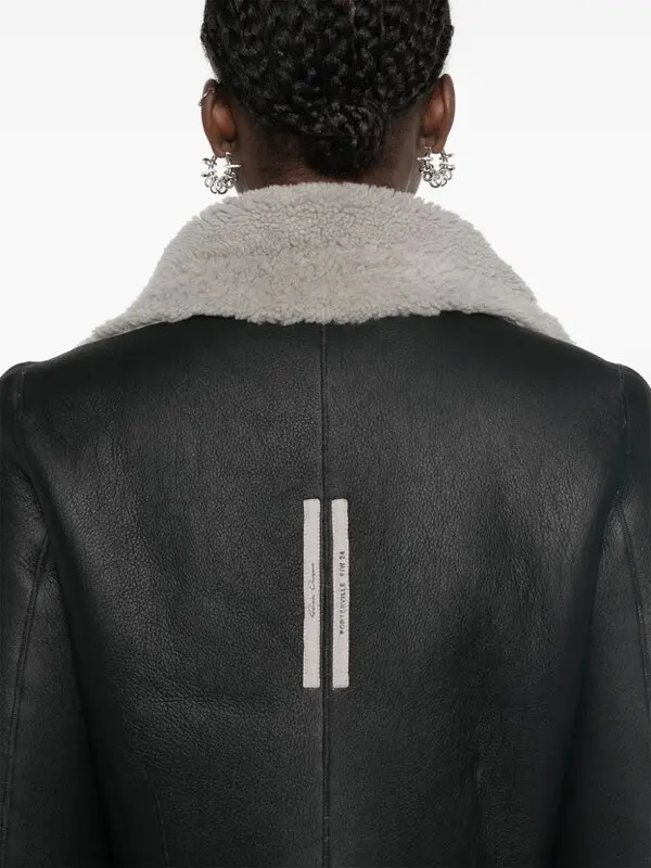 Rick Owens Leather Jacket In Black - 34% Off | Editorialist