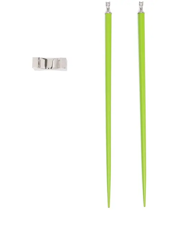 Shanghai Tang Chinese Zodiac Horse Chopsticks - Green