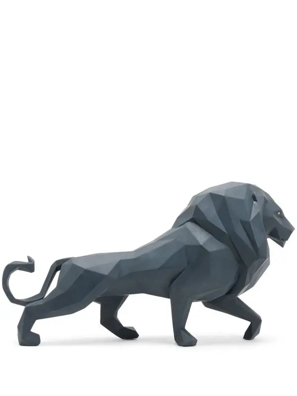 LLADRO Lion Sculpture - Black