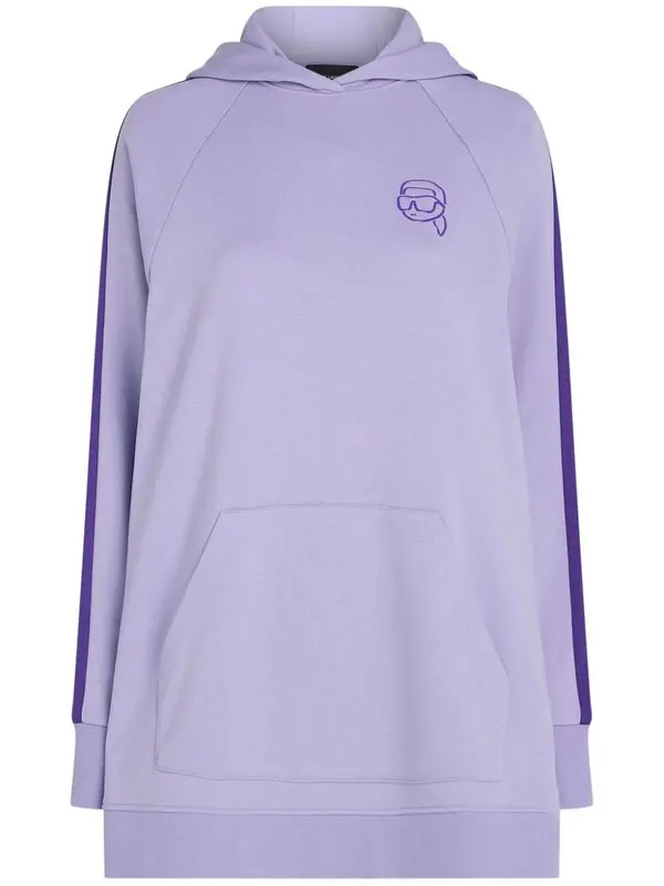 Karl Lagerfeld Ikon Colour-Block Hoodie Purple 31% Off