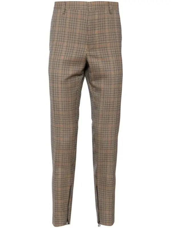 LANVIN Checked Tapered Trousers