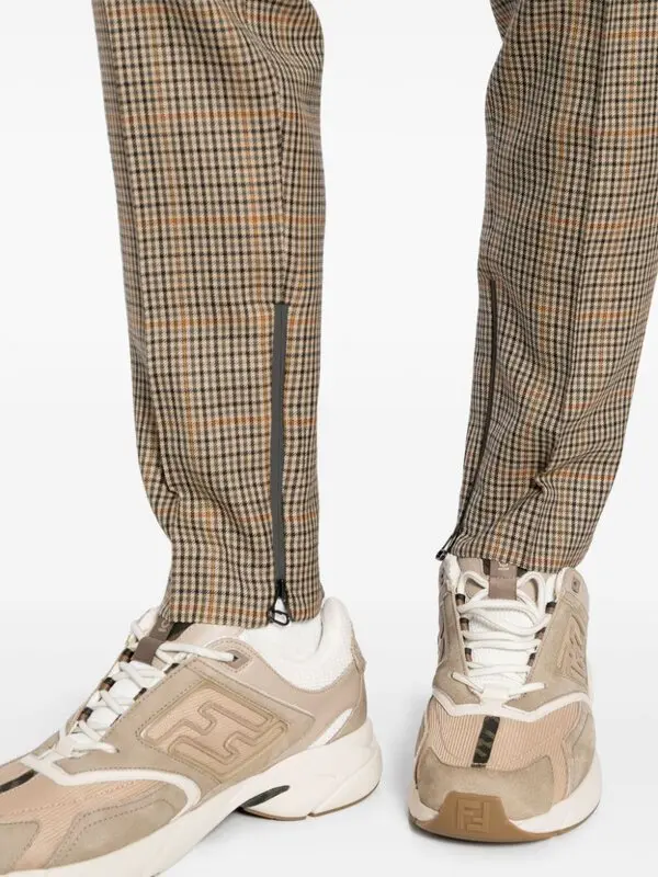 LANVIN Checked Tapered Trousers