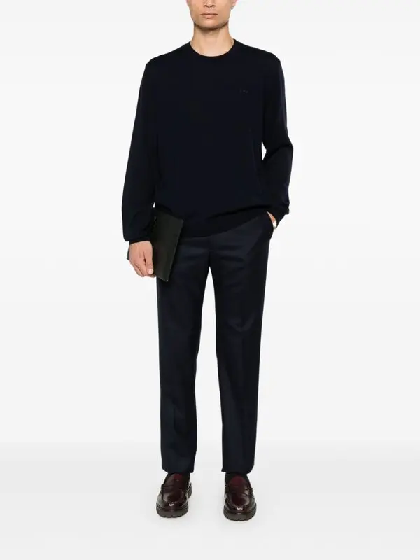 A.p.c. Logo-embroidered Sweater - Blue