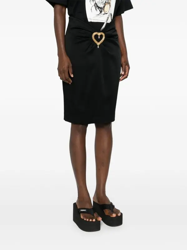 Moschino Heart Cut-out Mini Skirt