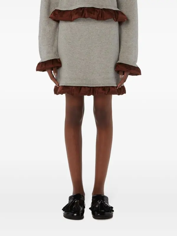 JW Anderson Satin-trimmed Mini Skirt
