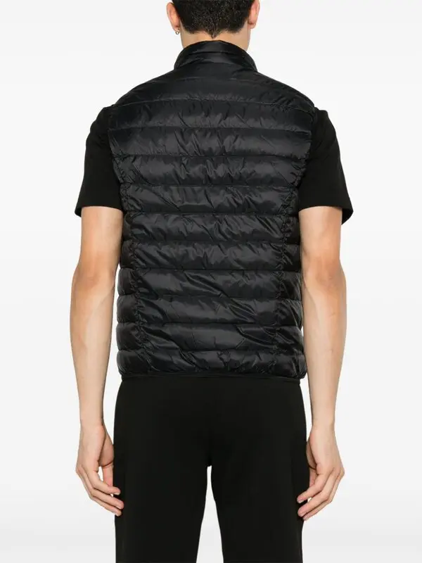 EA7 Logo-print Padded Gilet - Black