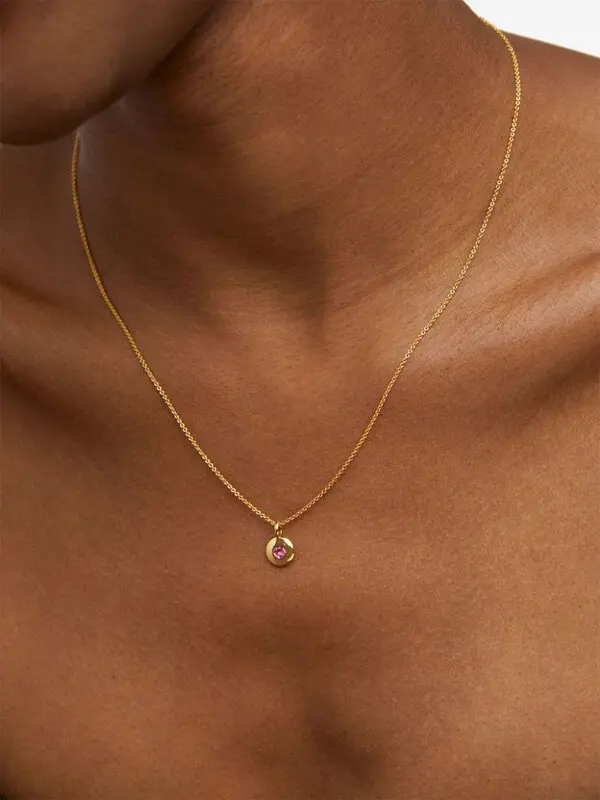 Monica Vinader October Birthstone Pendant Necklace - Gold