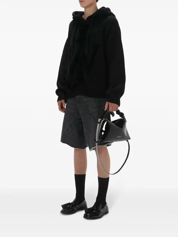 JW Anderson Anchor-logo Zip Hoodie - Black