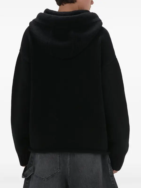 JW Anderson Anchor-logo Zip Hoodie - Black