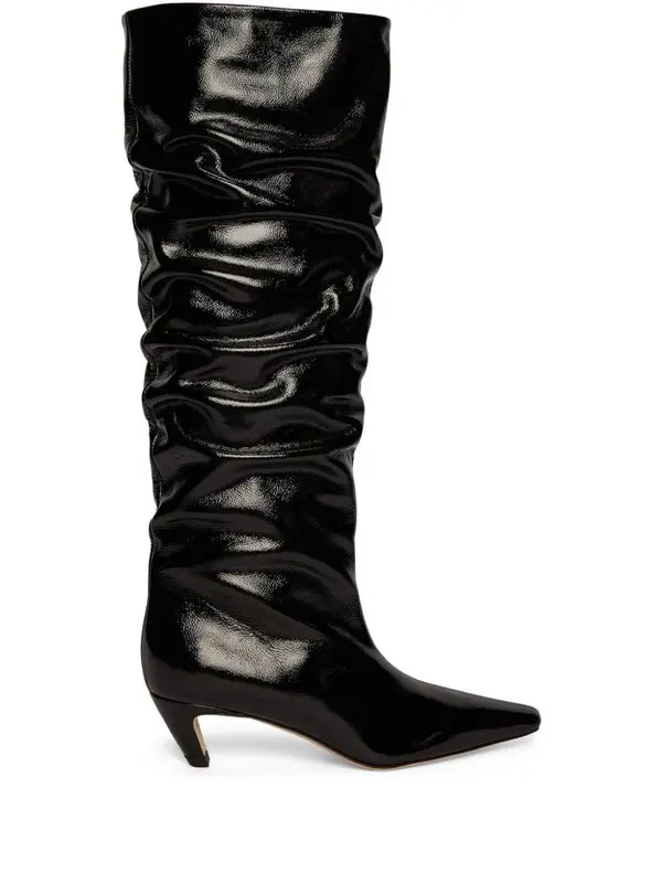 MSGM 55mm Leather Boots - Black
