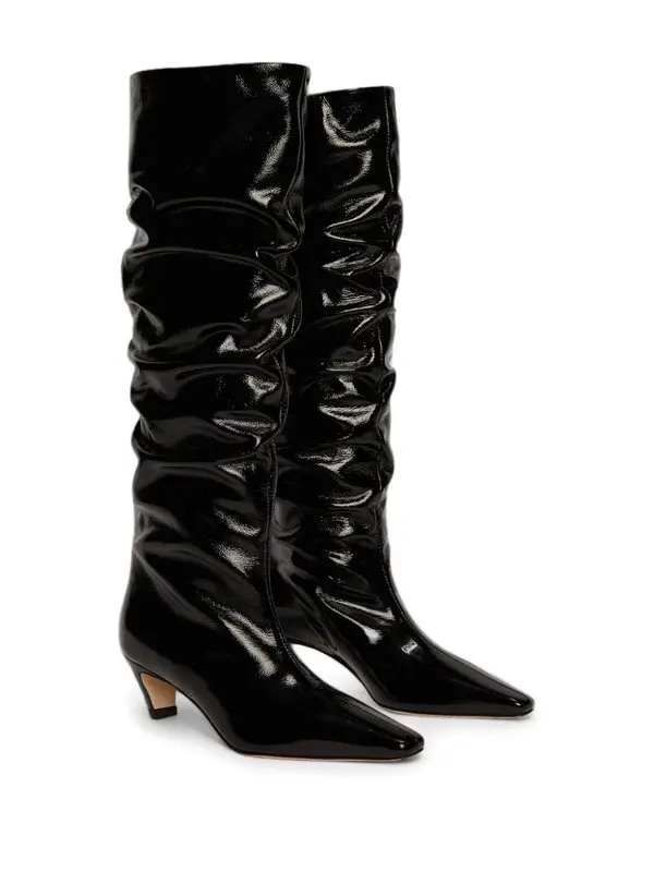 MSGM 55mm Leather Boots - Black