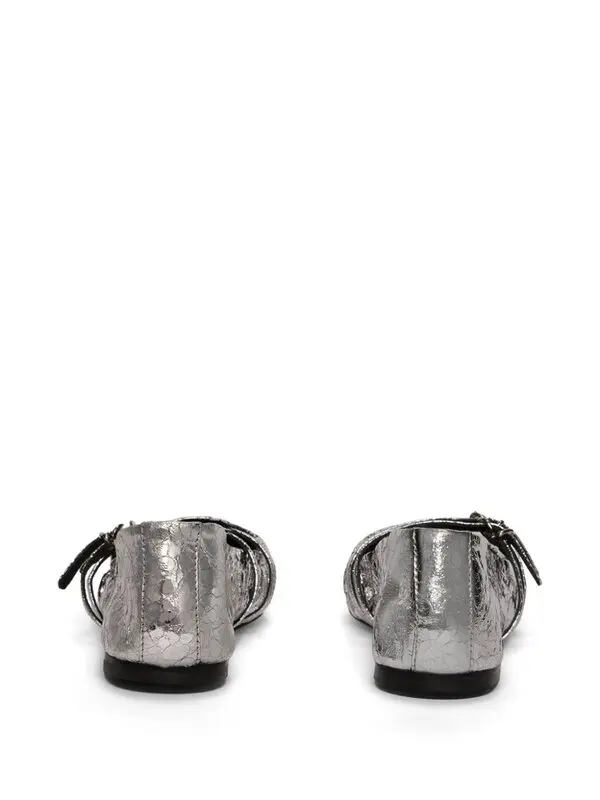 MSGM Metallic Ballerina Shoes