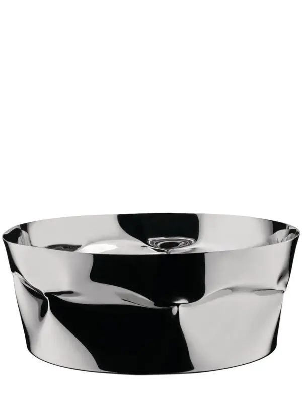 ALESSI Compressioni Serving Bowl - Silver