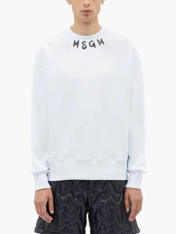 MSGM Logo-print Cotton Sweatshirt