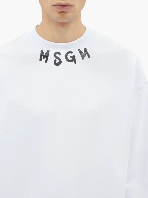 MSGM Logo-print Cotton Sweatshirt