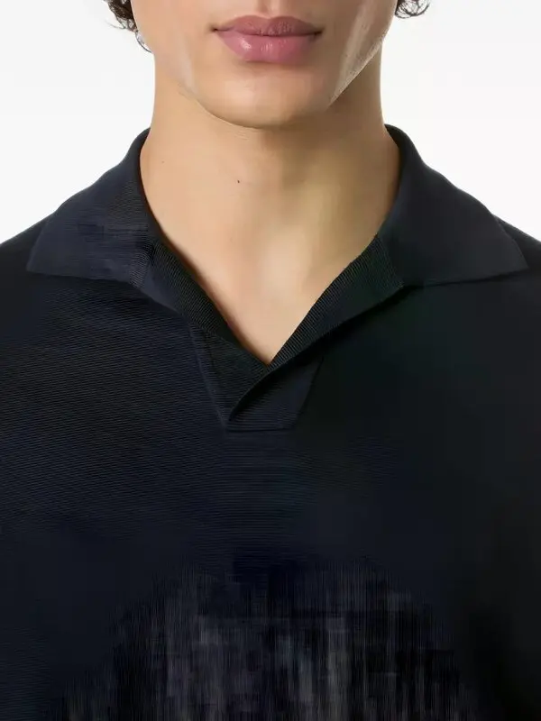 Loro Piana Buttonless Polo Shirt - Blue