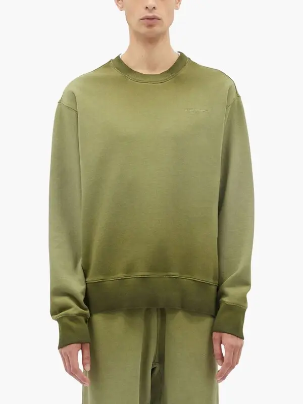 MSGM Embroidered Logo Cotton Sweatshirt