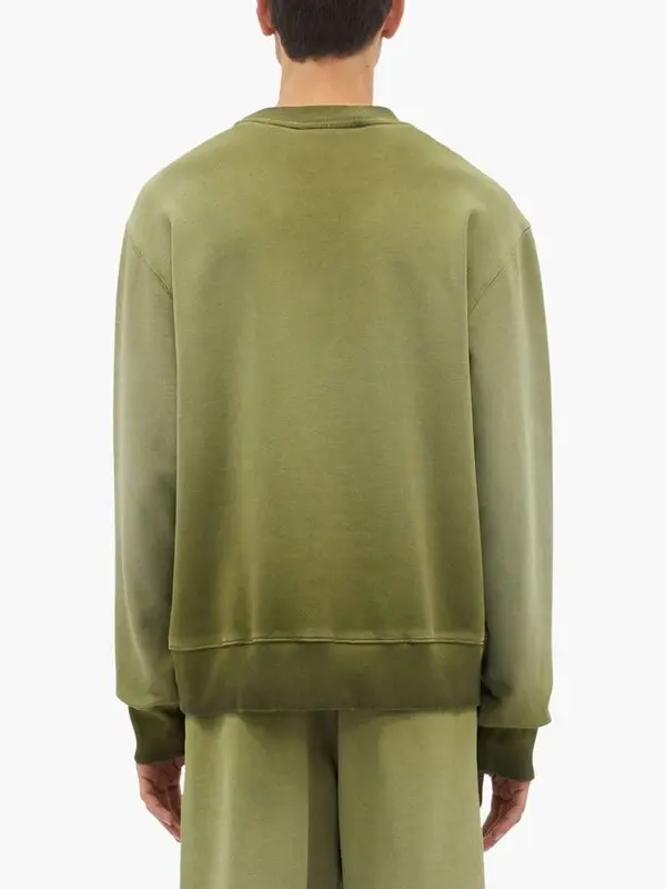 MSGM Embroidered Logo Cotton Sweatshirt