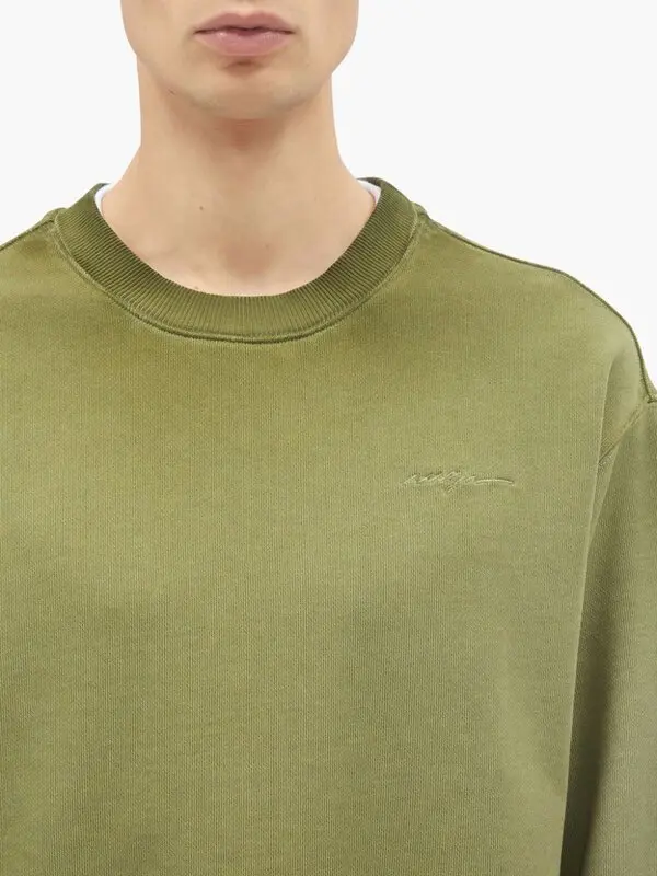 MSGM Embroidered Logo Cotton Sweatshirt