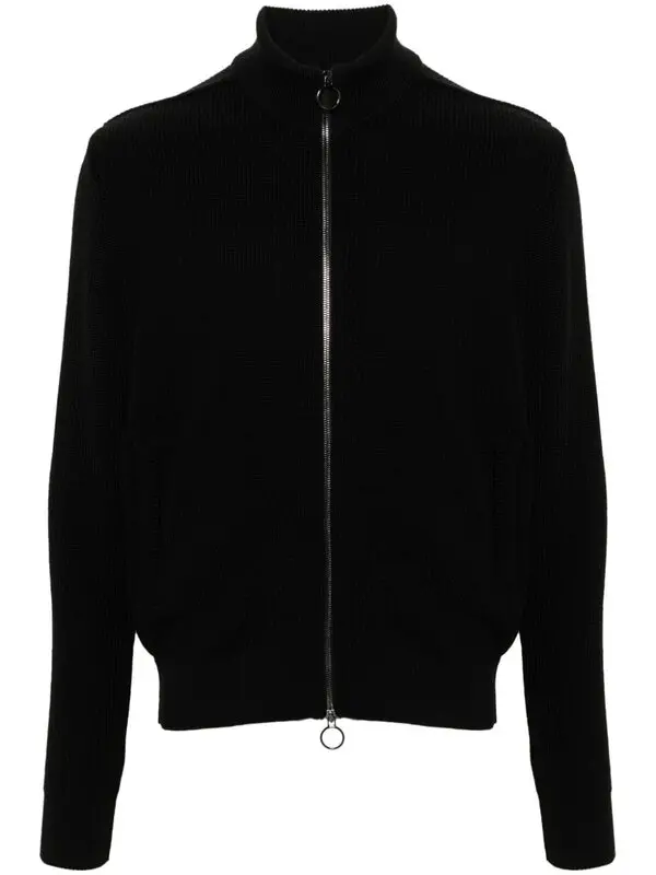 Paul & Shark Ribbed-knit Cardigan - Black