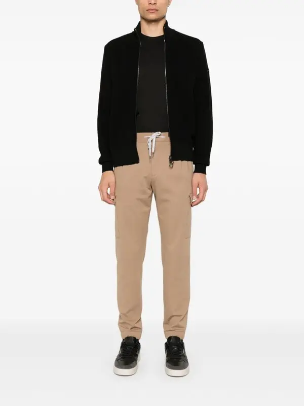 Paul & Shark Ribbed-knit Cardigan - Black