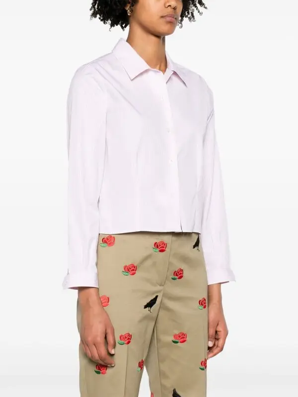 Thom Browne Striped Cropped Shirt